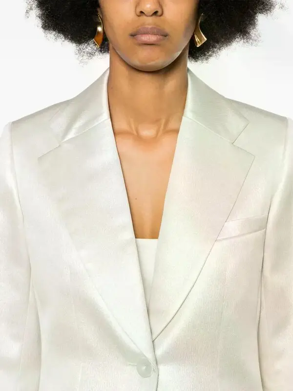 Chloé Single-breasted Blazer In Metallic Lam