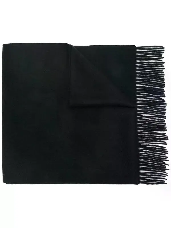 N.peal Large Woven Scarf - Black