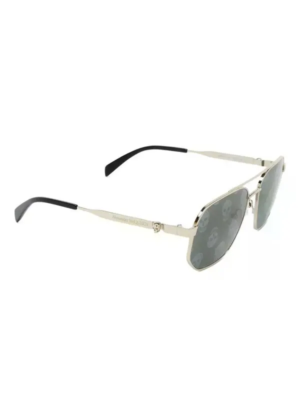 Alexander McQueen Skull Print Aviator Sunglasses