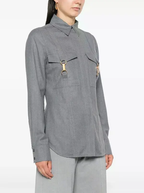 Stella McCartney Clasp-embellished Wool Shirt