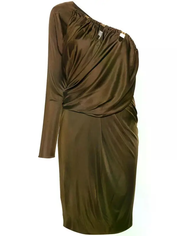 Emilio Pucci Asymmetric Draped Midi Dress