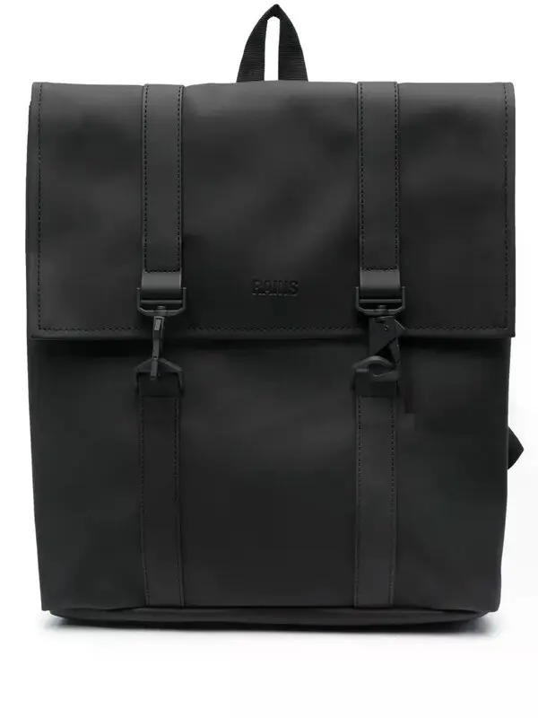 Rains Msn Logo-debossed Backpack - Black