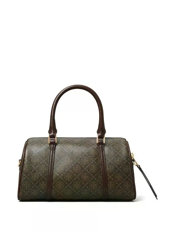 Tory Burch T Monogram Barrel Tote - Brown