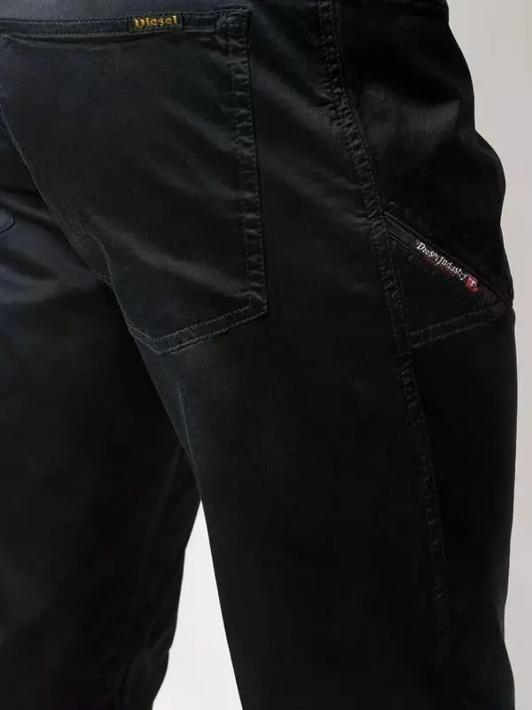 DIESEL® Slim-cut Trousers With Embroidered Logo