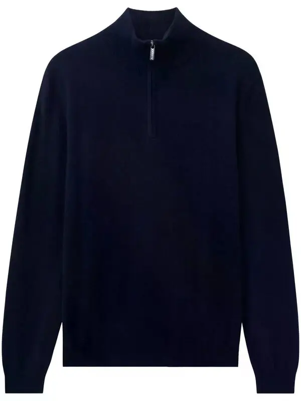 Pringle Of Scotland Half-zip Cashmere Jumper - Blue