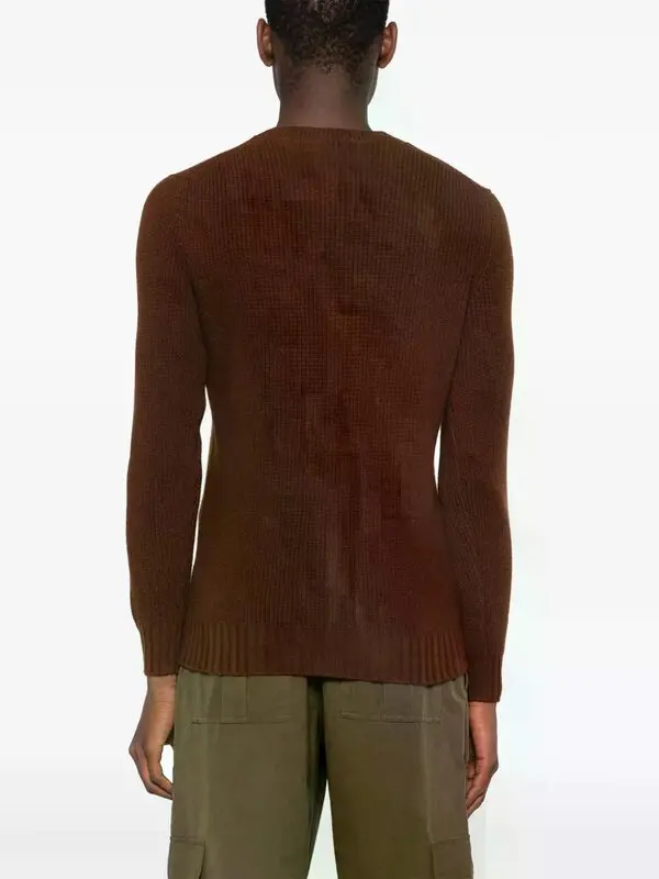 DELL'OGLIO Ribbed-knit Crew-neck Jumper