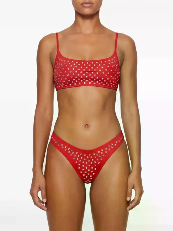 PARAMIDONNA Embellished Bikini Set - Red