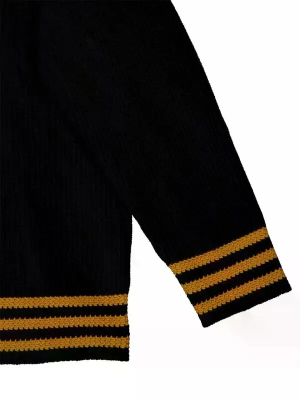 BODE Striped Knit Sweater With Drawstring Neck