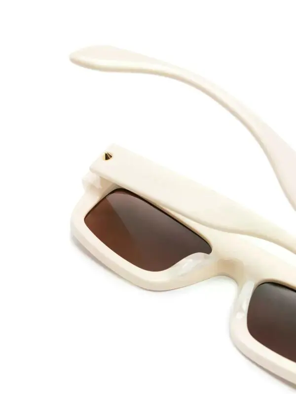 Alexander McQueen Rectangle Frame Sunglasses - Neutrals