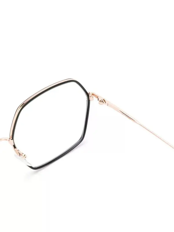 TOM FORD Geometric Hexagonal Frame Eyeglasses