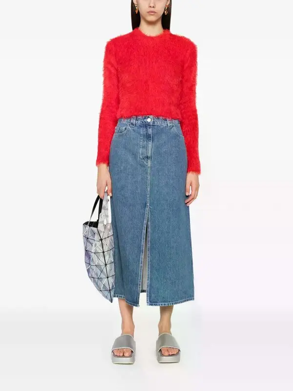 Sunnei Logo Patch Denim Skirt