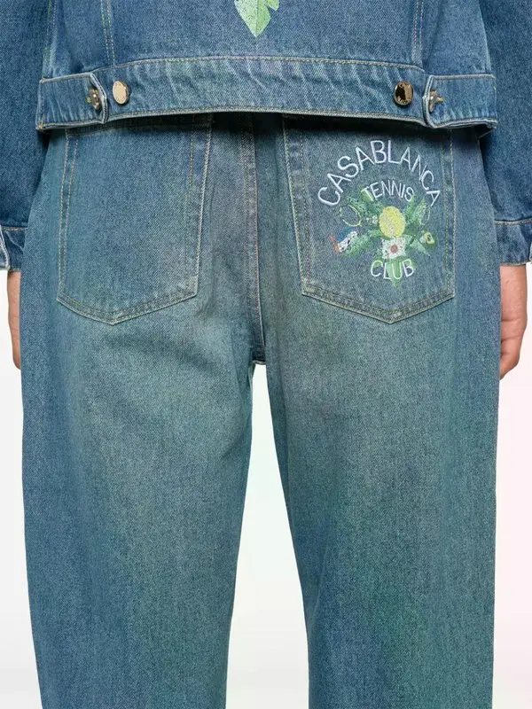 Casablanca Printed Embroidered Jeans
