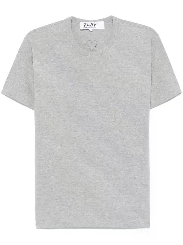 Play Comme Des Garcon Signature Heart-patch T-shirt