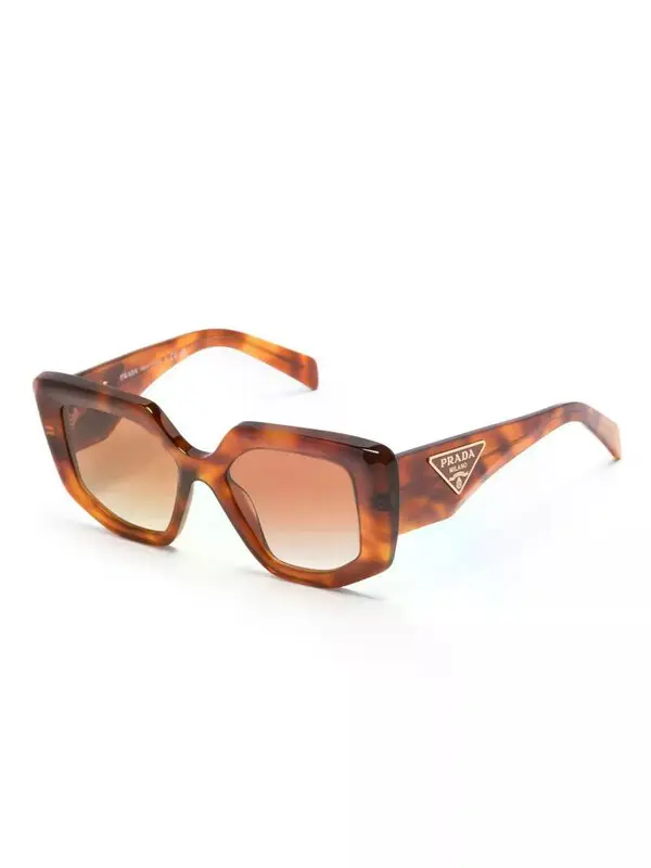 Prada Oversize Tortoiseshell Effect Sunglasses - Brown
