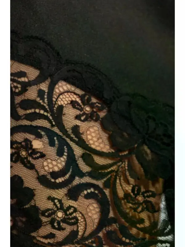 Blumarine Lace Insert Long Straight Skirt