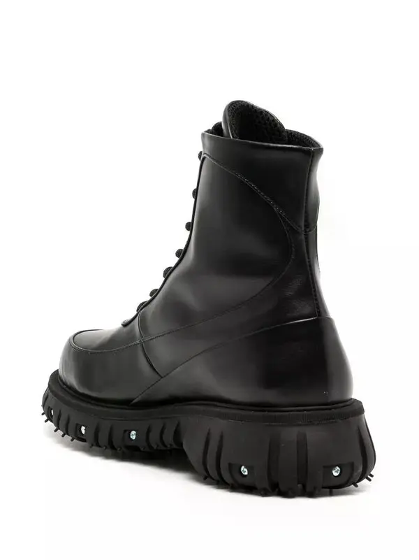 PHILEO Screw-detail Leather Ankle Boots