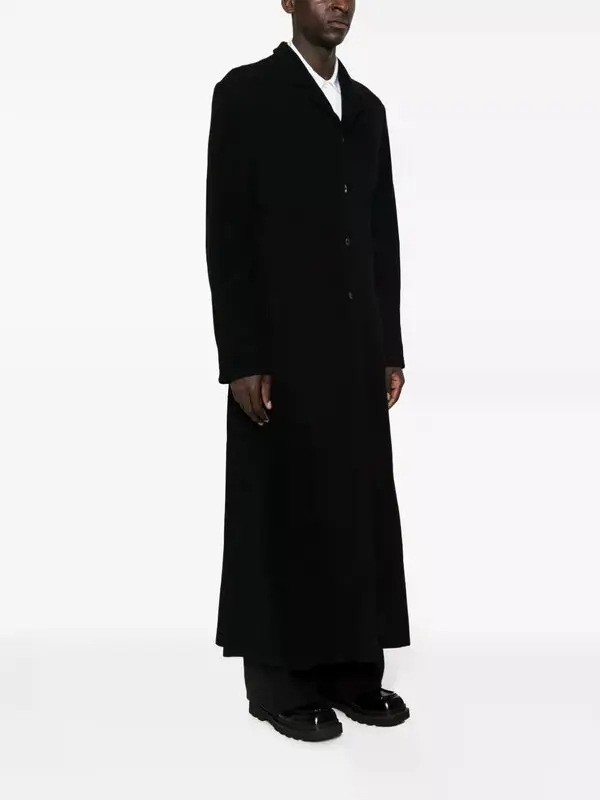 Yohji Yamamoto Notched Lapel Single-breasted Coat