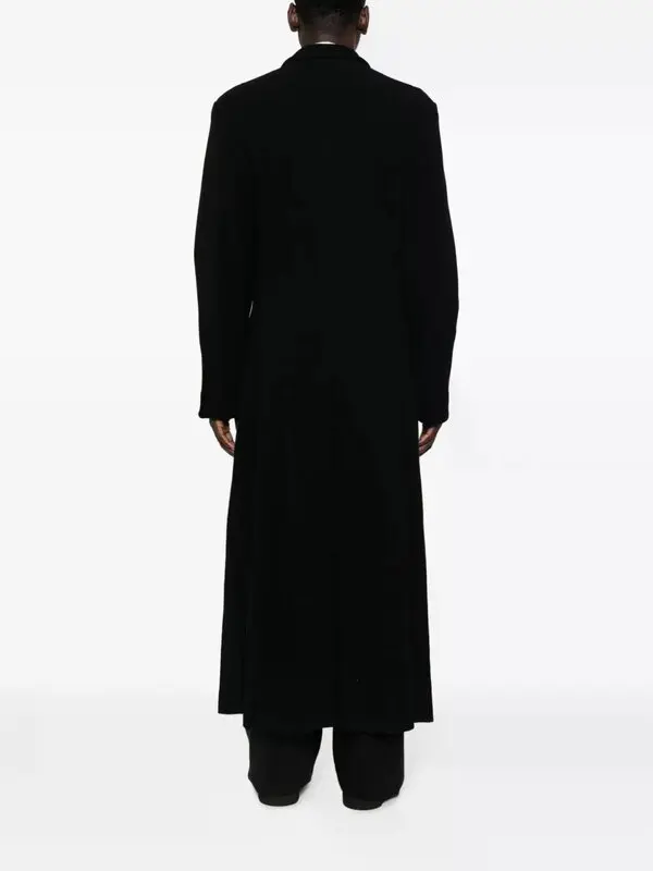 Yohji Yamamoto Notched Lapel Single-breasted Coat