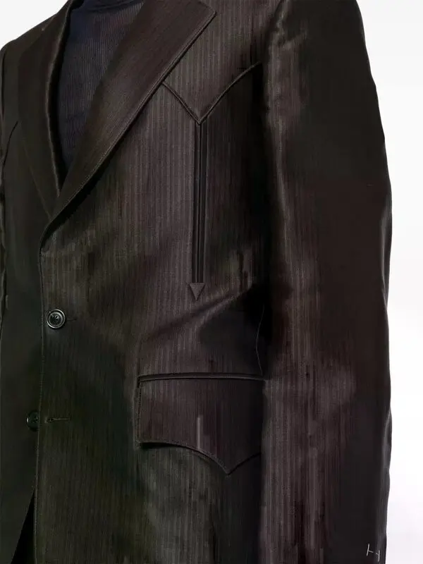MAISON MARGIELA Striped Single-breasted Blazer