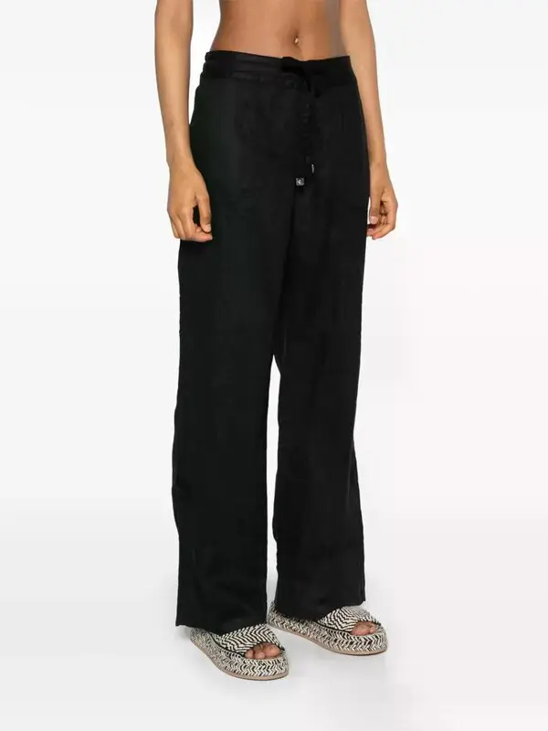 Ralph Lauren Mid-rise Drawstring Linen Trousers