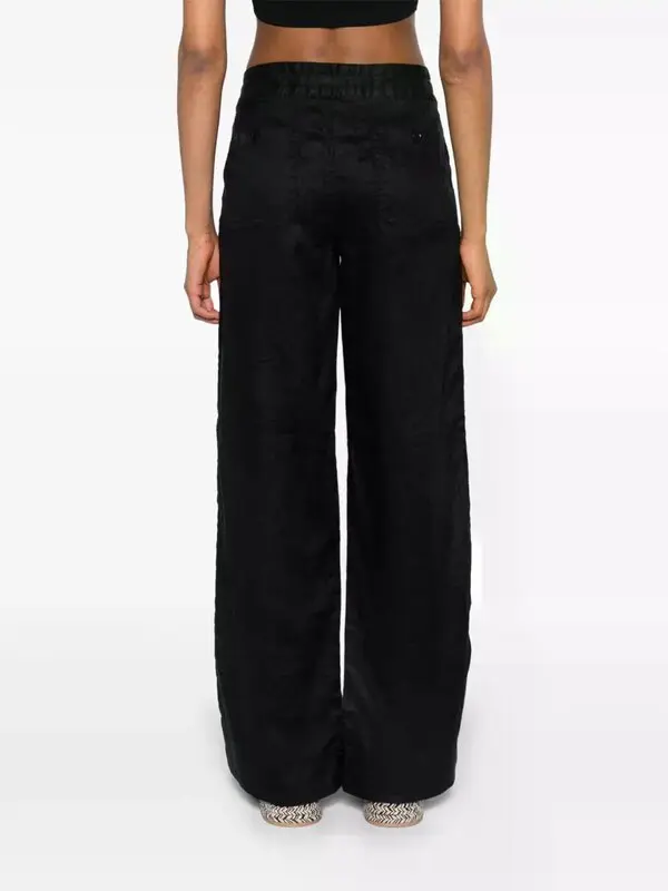 Ralph Lauren Mid-rise Drawstring Linen Trousers