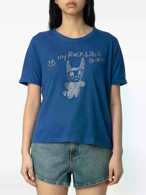 Zadig&Voltaire Embellished T-shirt - Blue