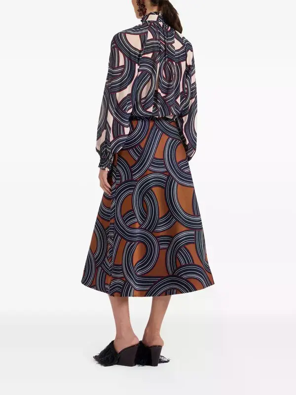 La DoubleJ Jacquard Midi Skirt