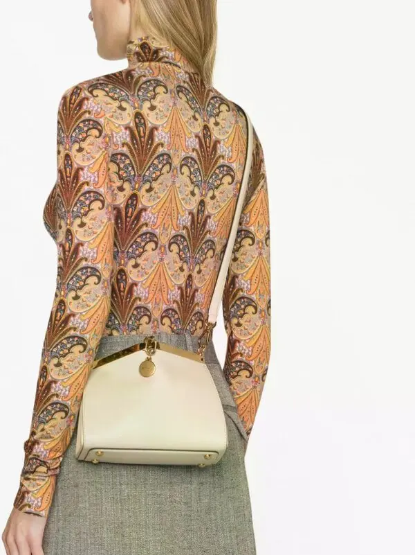 Etro Vela Leather Shoulder Bag - Neutrals
