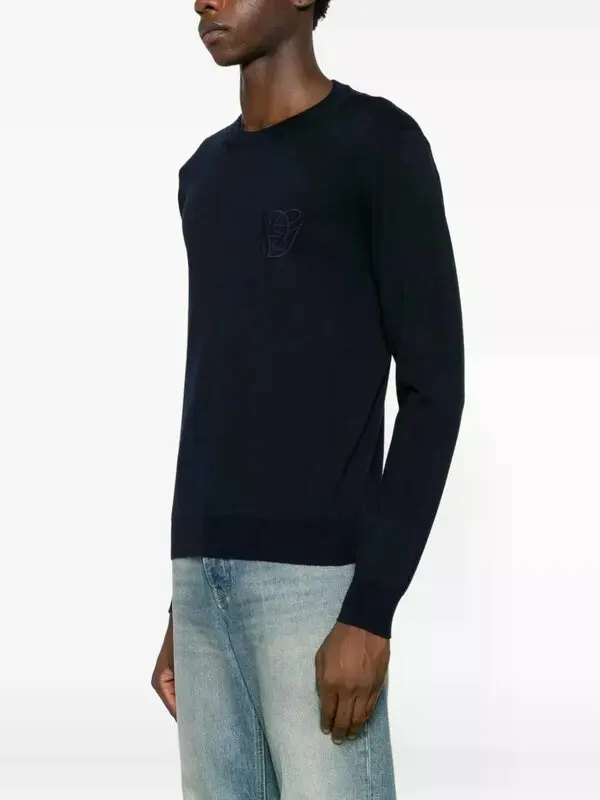 Valentino Garavani Logo Embroidered Wool Sweatshirt