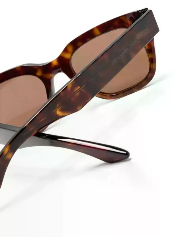 Alexander McQueen Tortoiseshell Square-frame Sunglasses