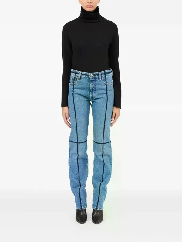 MAISON MARGIELA Contrast Stitch Straight Leg Jeans