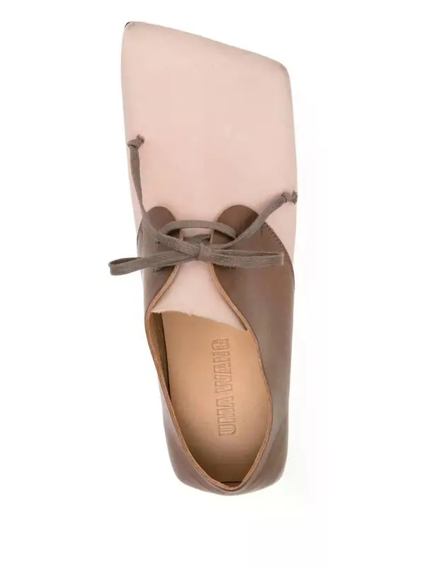 UMA WANG Square-toe Leather Flats
