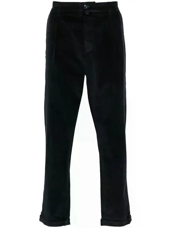 Jacob Cohen Henry Trousers Navy Cotton Blend Corduroy - Blue