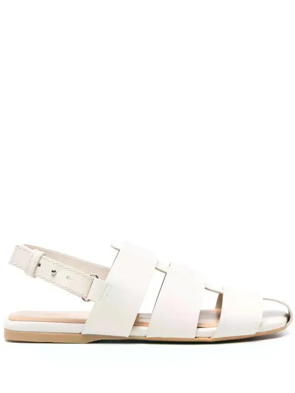 JW Anderson Slingback Fisherman Leather Sandals - Neutrals