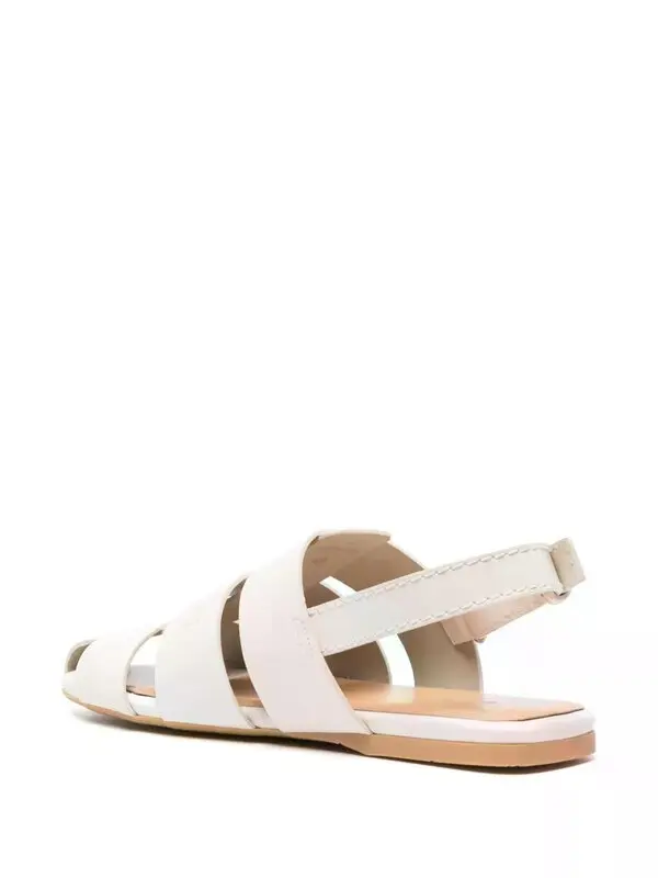 JW Anderson Slingback Fisherman Leather Sandals - Neutrals