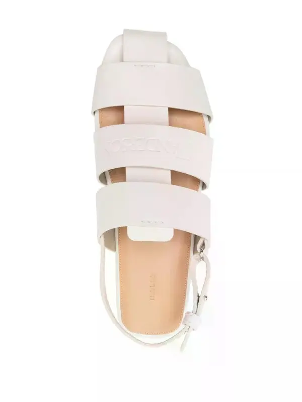 JW Anderson Slingback Fisherman Leather Sandals - Neutrals