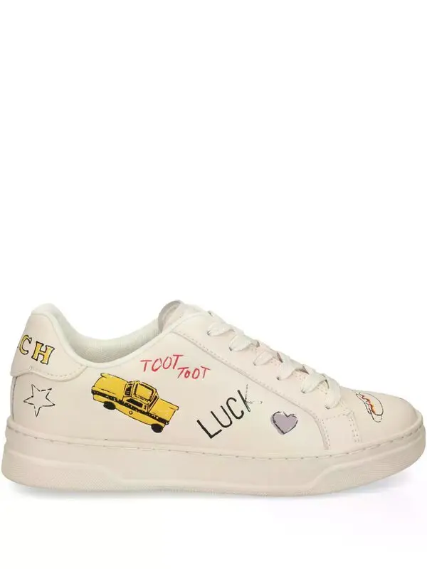 COACH Leather Lace-up Sneakers - Neutrals
