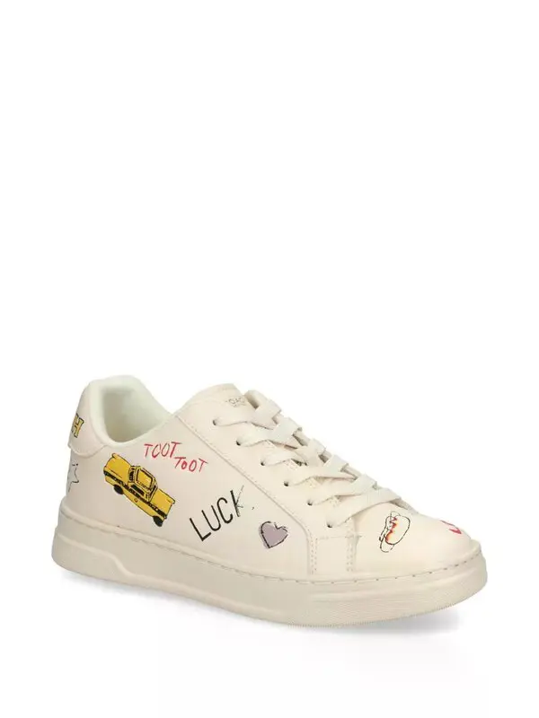 COACH Leather Lace-up Sneakers - Neutrals