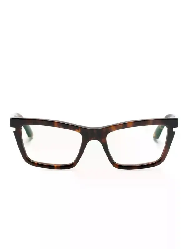 Off-White Style 50 Rectangle-frame Glasses - Brown
