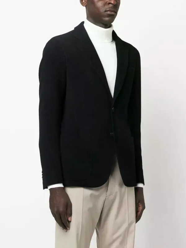 Giorgio Armani Single-breasted Herringbone Blazer