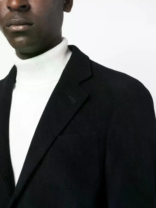 Giorgio Armani Single-breasted Herringbone Blazer