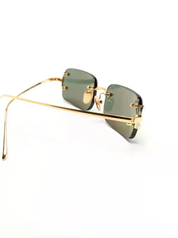 Linda Farrow Taylor Rectangle Rimless Sunglasses