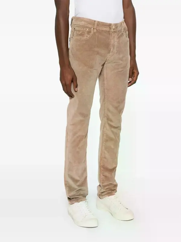 Jacob Cohen Logo-embroidered Corduroy Trousers