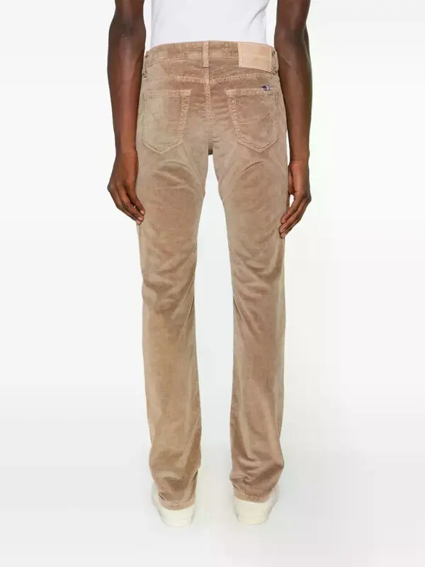 Jacob Cohen Logo-embroidered Corduroy Trousers