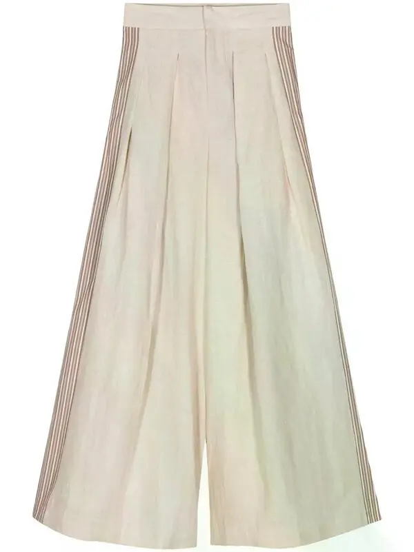 Biyan Stripe-appliqué Palazzo Trousers