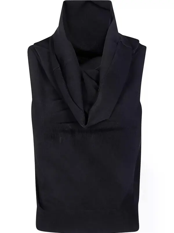 NUUR Cowl Neck Sleeveless Cropped Top