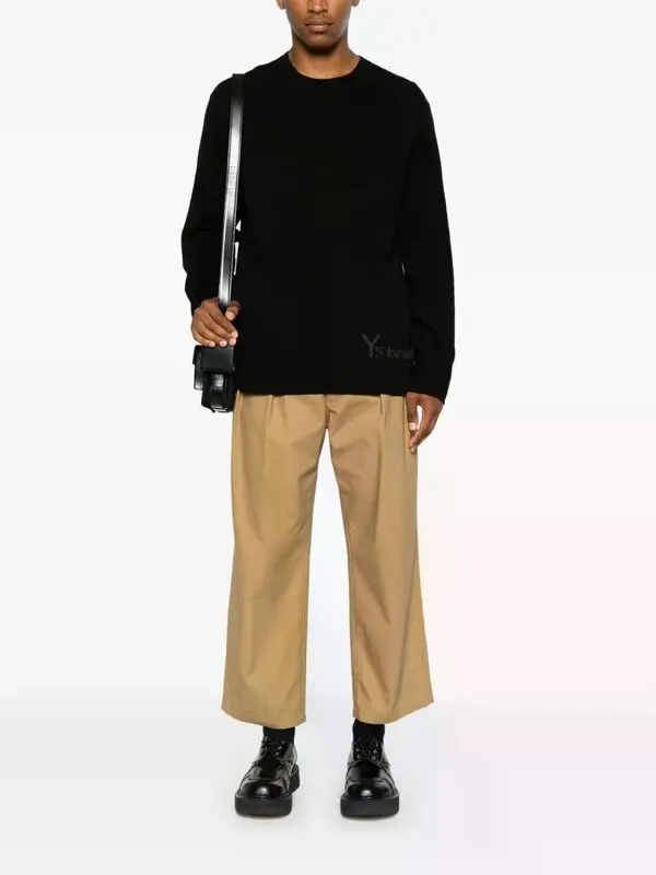 Y’s Intarsia-knit Logo Sweater