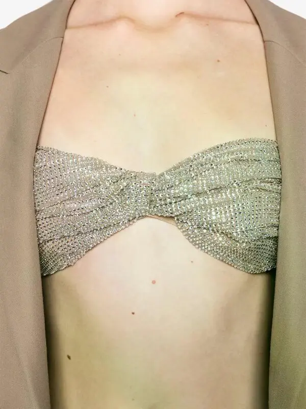 Giuseppe Di Morabito Crystal-embellished Bralette Top