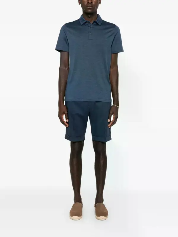 Corneliani Lightweight-jersey Polo Shirt - Blue