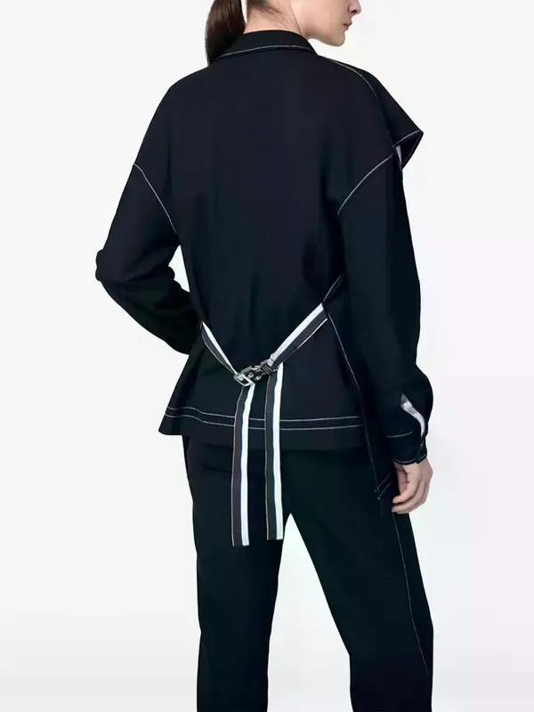Ports 1961 Wool Blend Jacket With Contrast Stitching